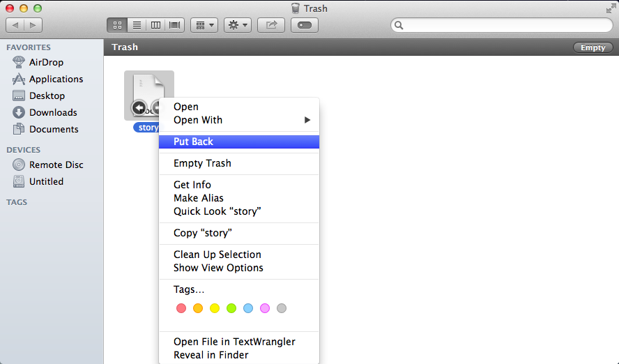 3 Fa ons Comment R cup rer Un Fichier Supprim De La Corbeille vide Sur Mac
